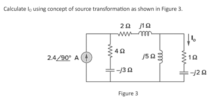 Solved Calculate I0 ﻿using concept of source transformation | Chegg.com