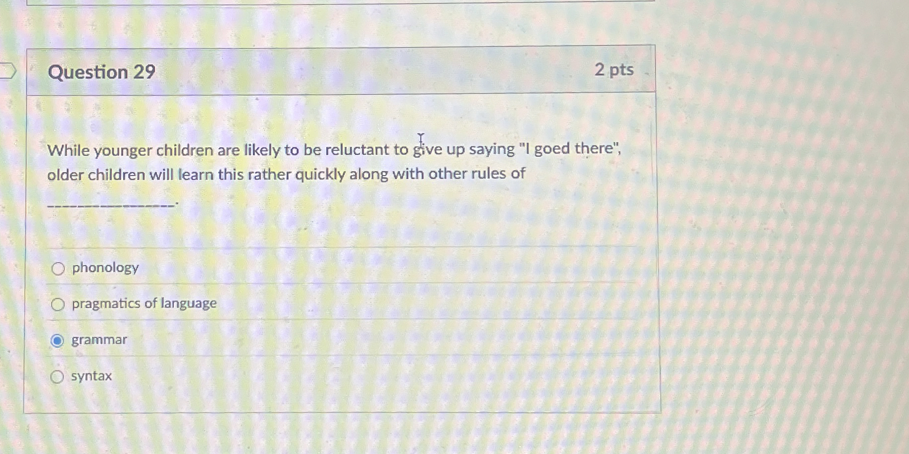 Solved Question 292 ﻿ptsWhile younger children are likely to | Chegg.com