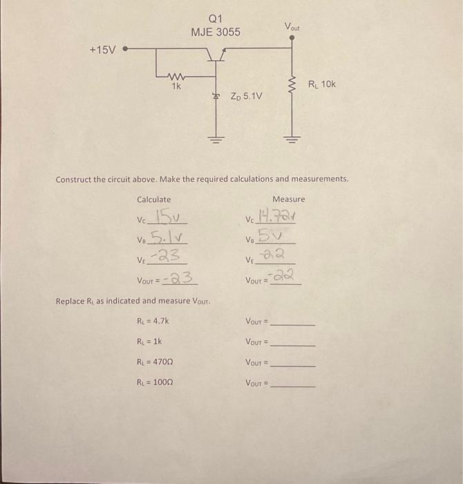 Solved with given circuit, calculate what the measured | Chegg.com