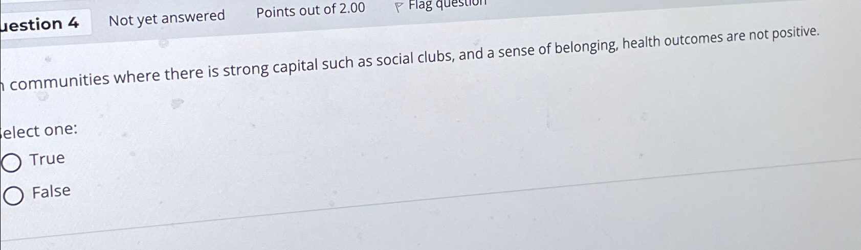 Solved Not yet answeredPoints out of 2.00communities where | Chegg.com