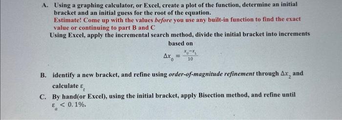 Solved A. Using a graphing calculator, or Excel, create a | Chegg.com