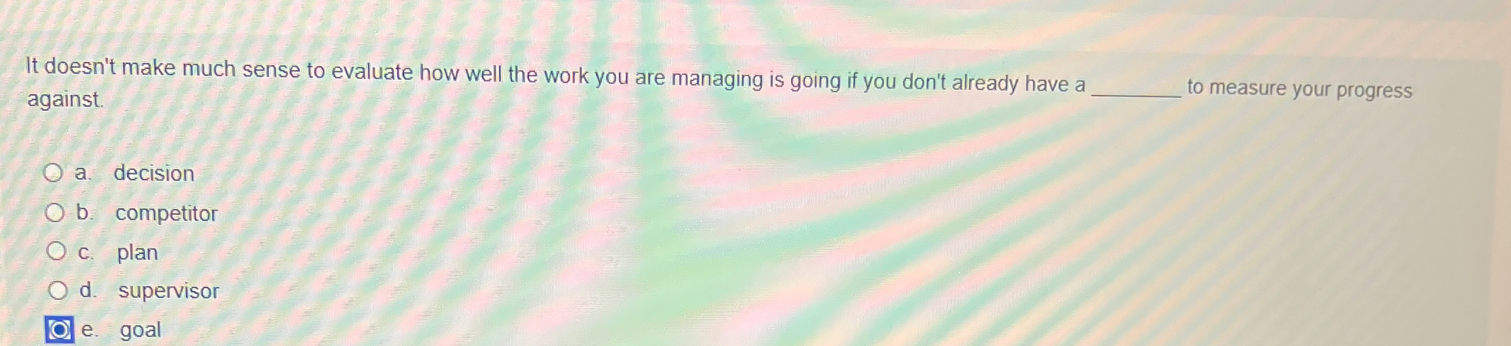 Solved It doesn't make much sense to evaluate how well the | Chegg.com