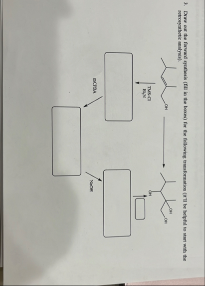 Solved Draw out the forward synthesis (fill in the boxes) | Chegg.com