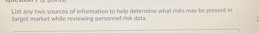 Solved List all four PPRR steps within a risk management | Chegg.com