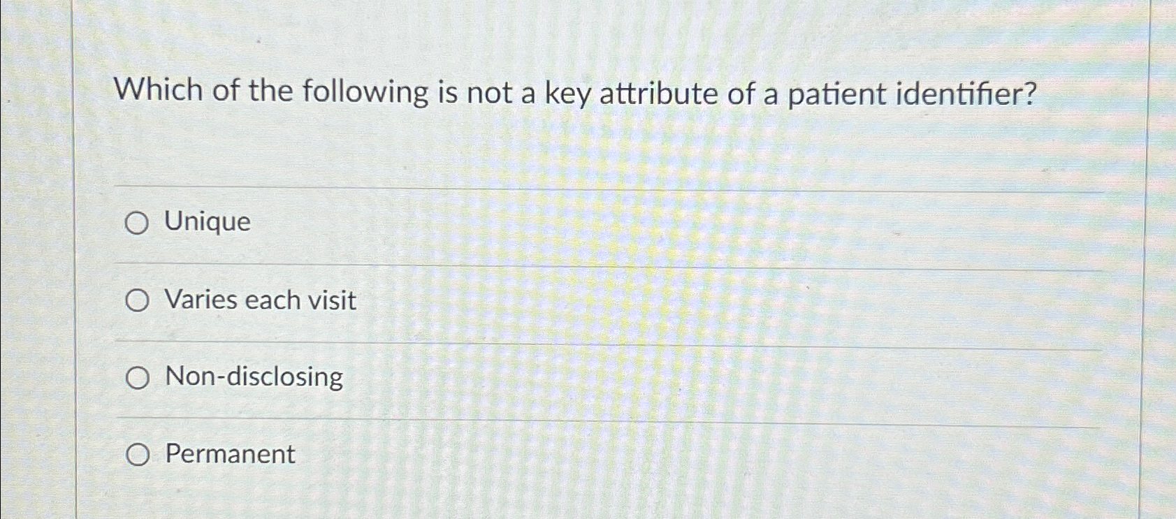 Solved Which of the following is not a key attribute of a | Chegg.com