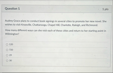 Solved Question 11 ﻿ptsAudrey Graco plans to conduct book | Chegg.com