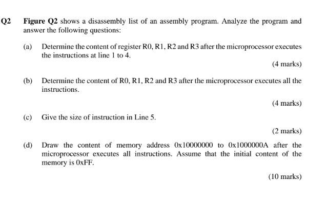 Solved Q2 Figure Q2 shows a disassembly list of an assembly | Chegg.com