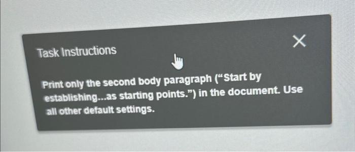 Task Instructions Print only the second body | Chegg.com