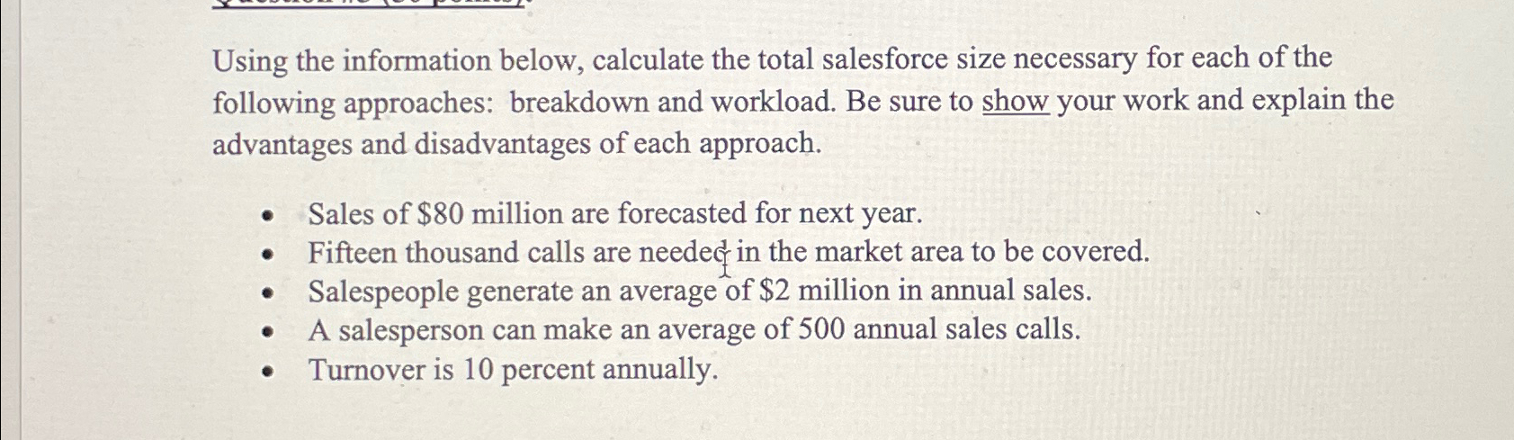 Solved Using the information below, calculate the total | Chegg.com