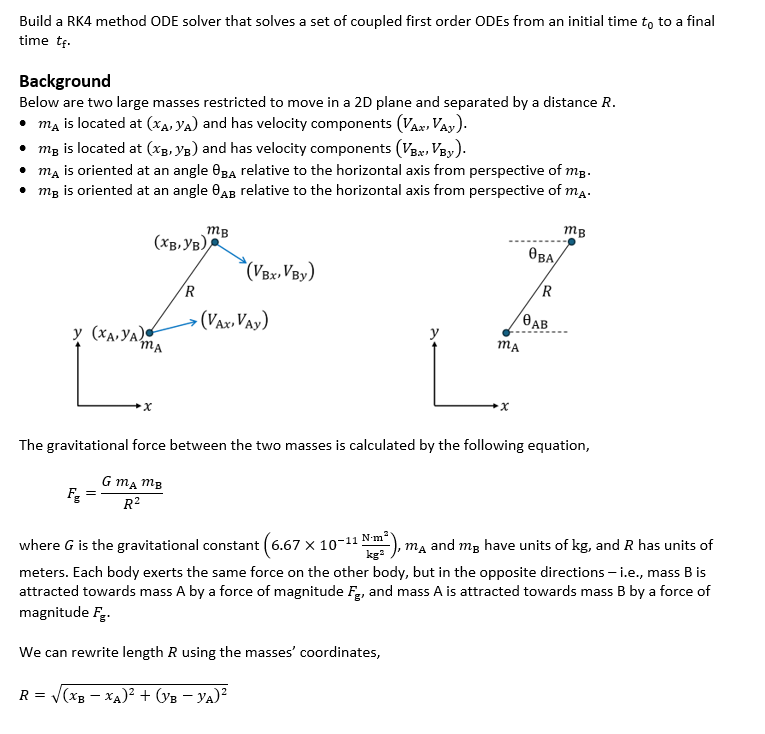 Build a RK4 ﻿method ODE solver that solves a set of | Chegg.com