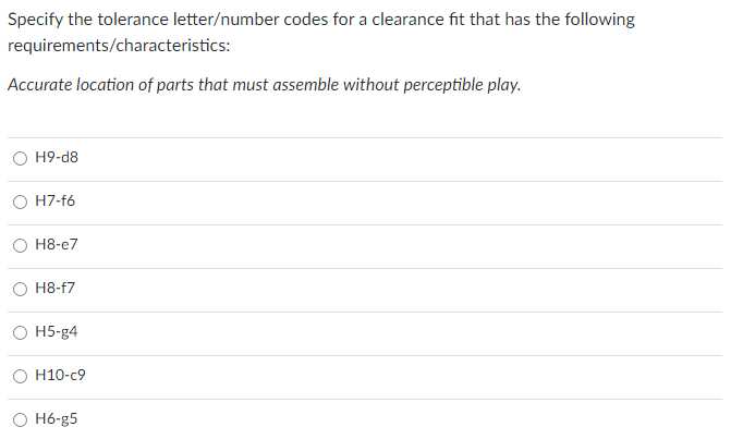 Solved Specify the tolerance letter/number codes for a | Chegg.com