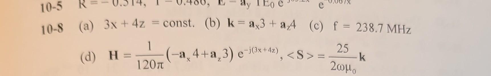 Solved (A uniform plane wave propagating in an arbitrary | Chegg.com