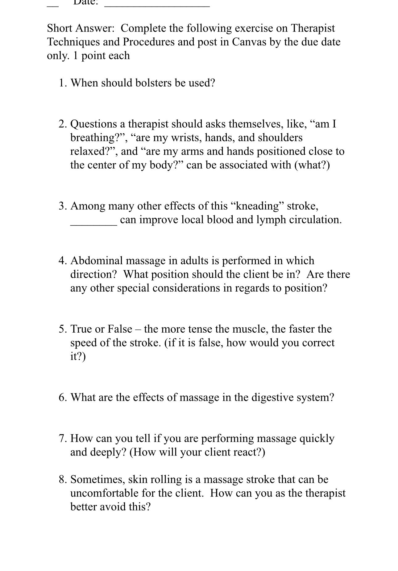 Solved Short Answer: Complete the following exercise on | Chegg.com