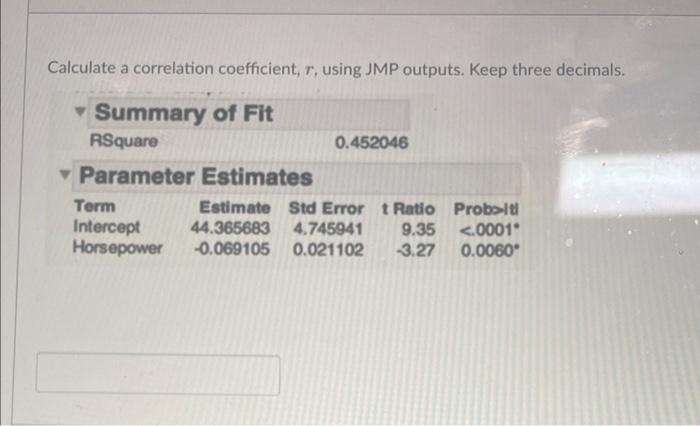 Solved (Questions 39-42) Use JMP outputs for regression | Chegg.com