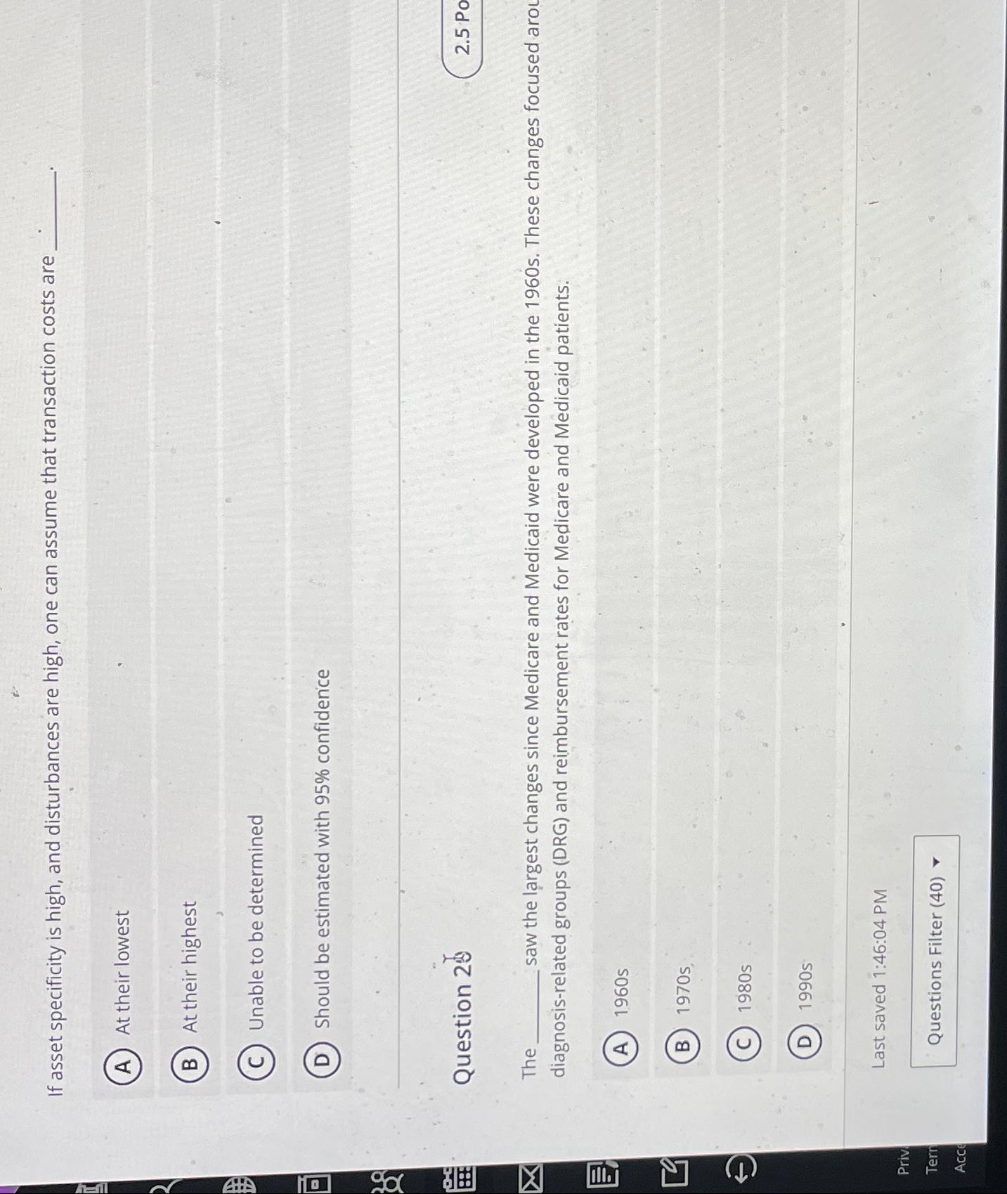 Solved If asset specificity is high, and disturbances are | Chegg.com