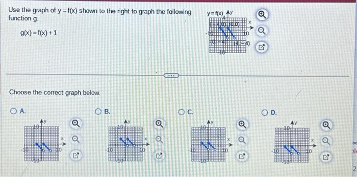 Solved Use the graph of y=f(x) shown to the right to graph | Chegg.com