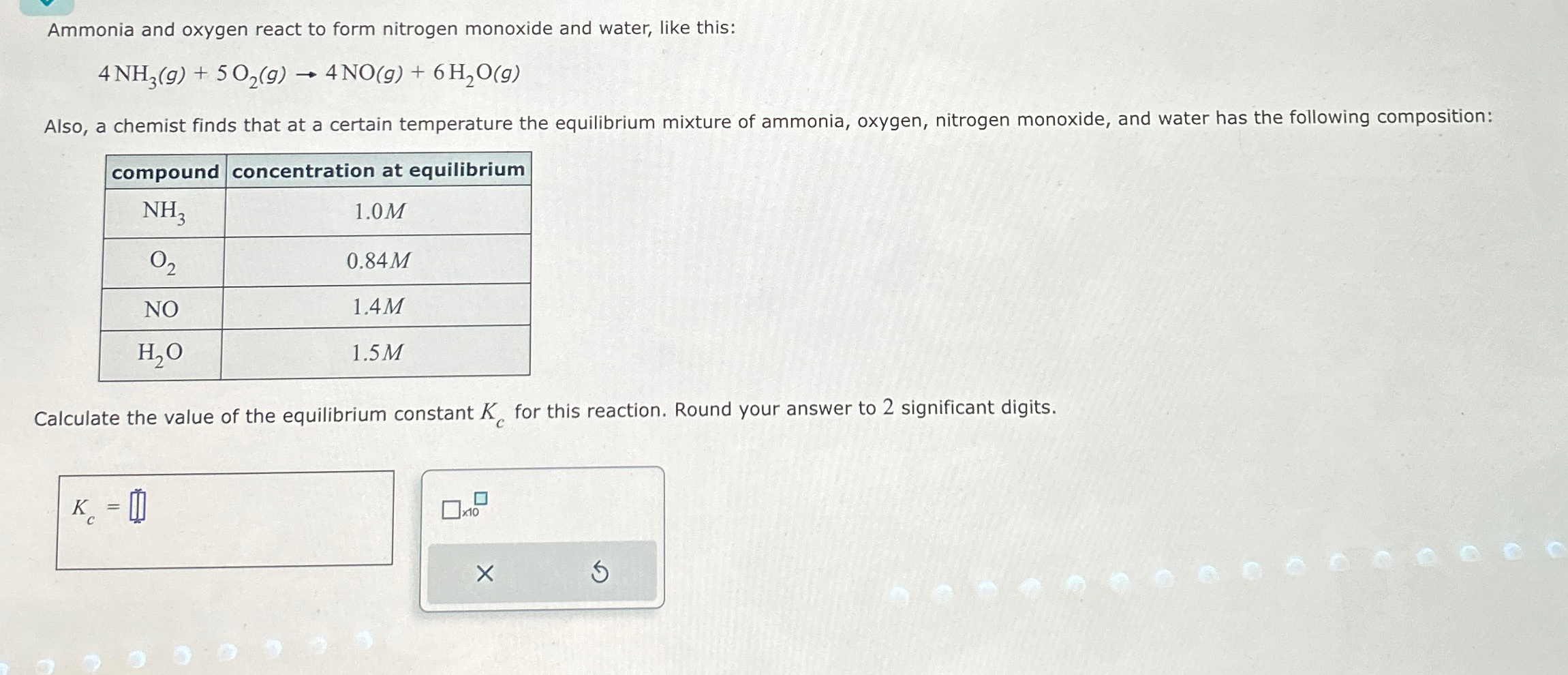 Solved Ammonia and oxygen react to form nitrogen monoxide | Chegg.com