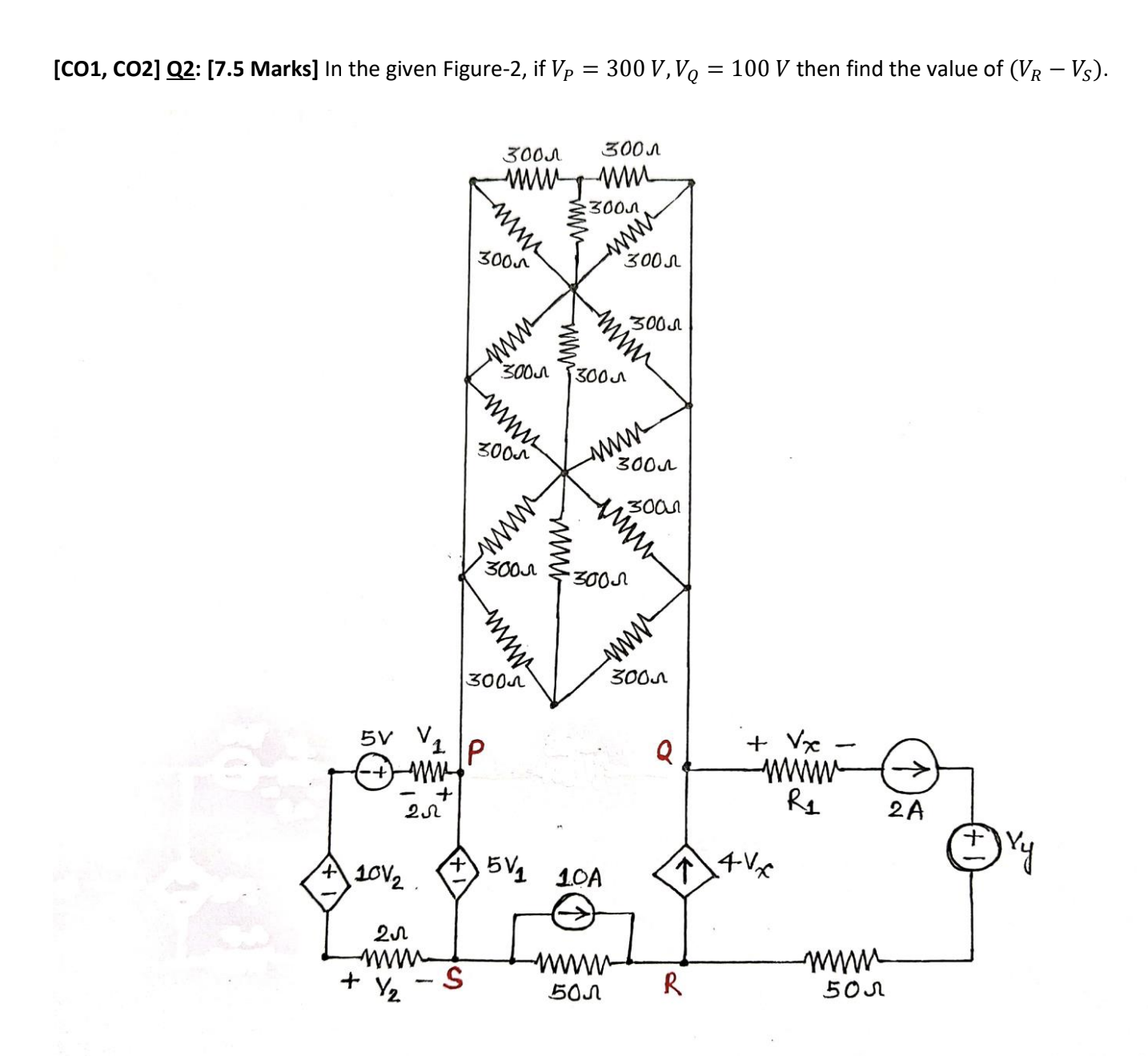[CO1, CO2] Q2: [7.5 ﻿Marks] In ﻿the given | Chegg.com