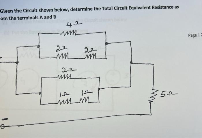 Solved Given the Circuit shown below, determine the Total | Chegg.com
