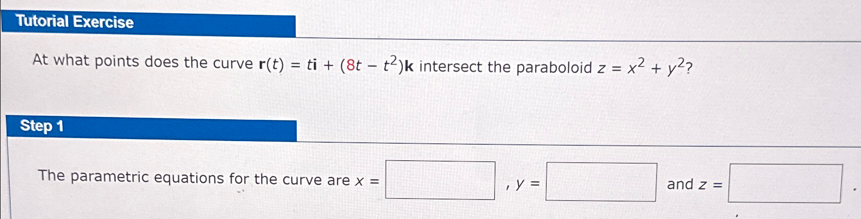 Solved Tutorial ExerciseAt what points does the curve | Chegg.com