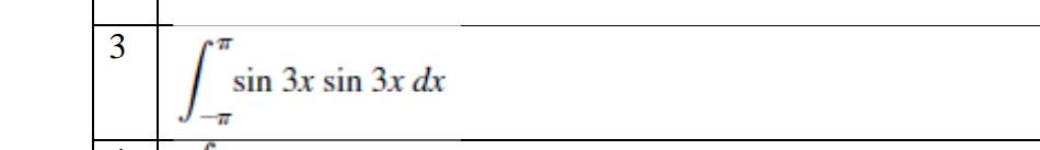 Solved 3∫−ππsin3xsin3xdx | Chegg.com
