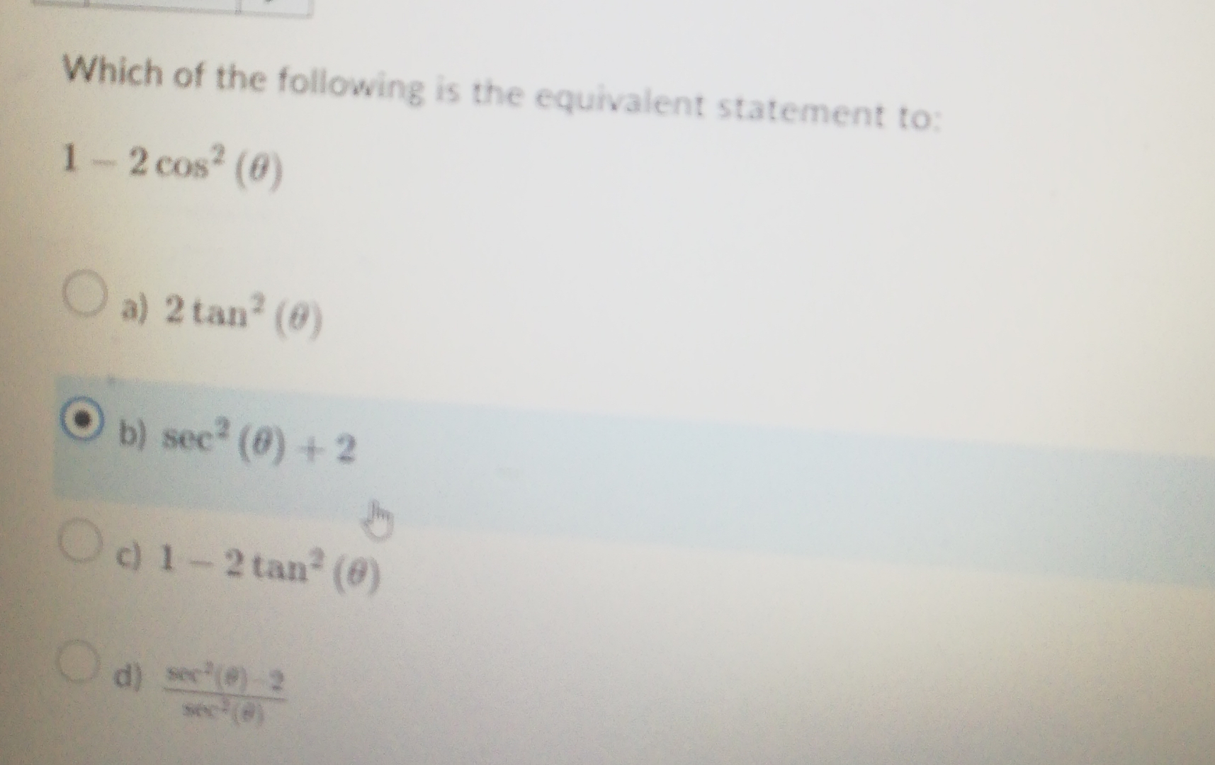 Solved Which of the following is the equivalent statement | Chegg.com