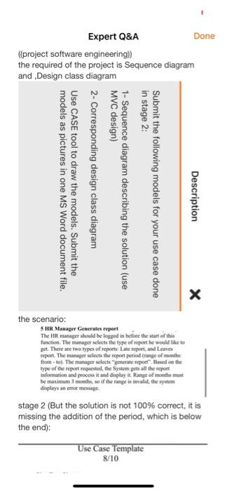 Solved Expert Q&A ((project software engineering)) the | Chegg.com