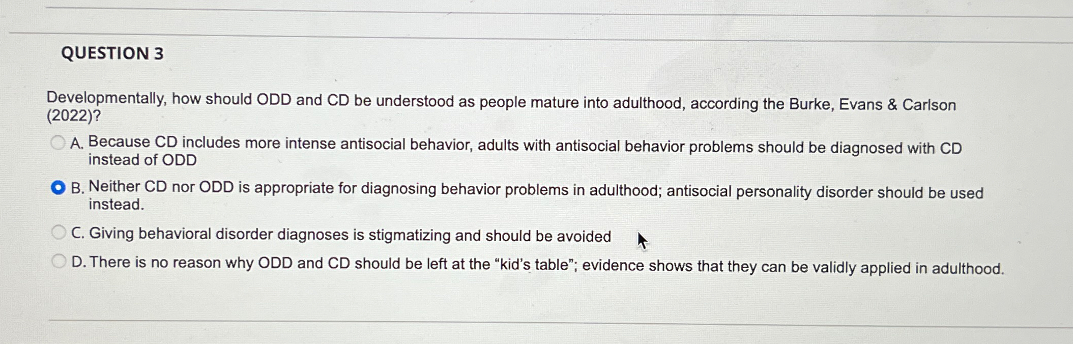 Solved Question 3developmentally How Should Odd And Cd Be 6458