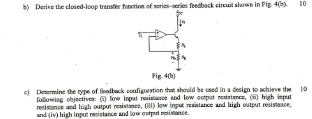 b) Derive the closed-loop transfer function of | Chegg.com