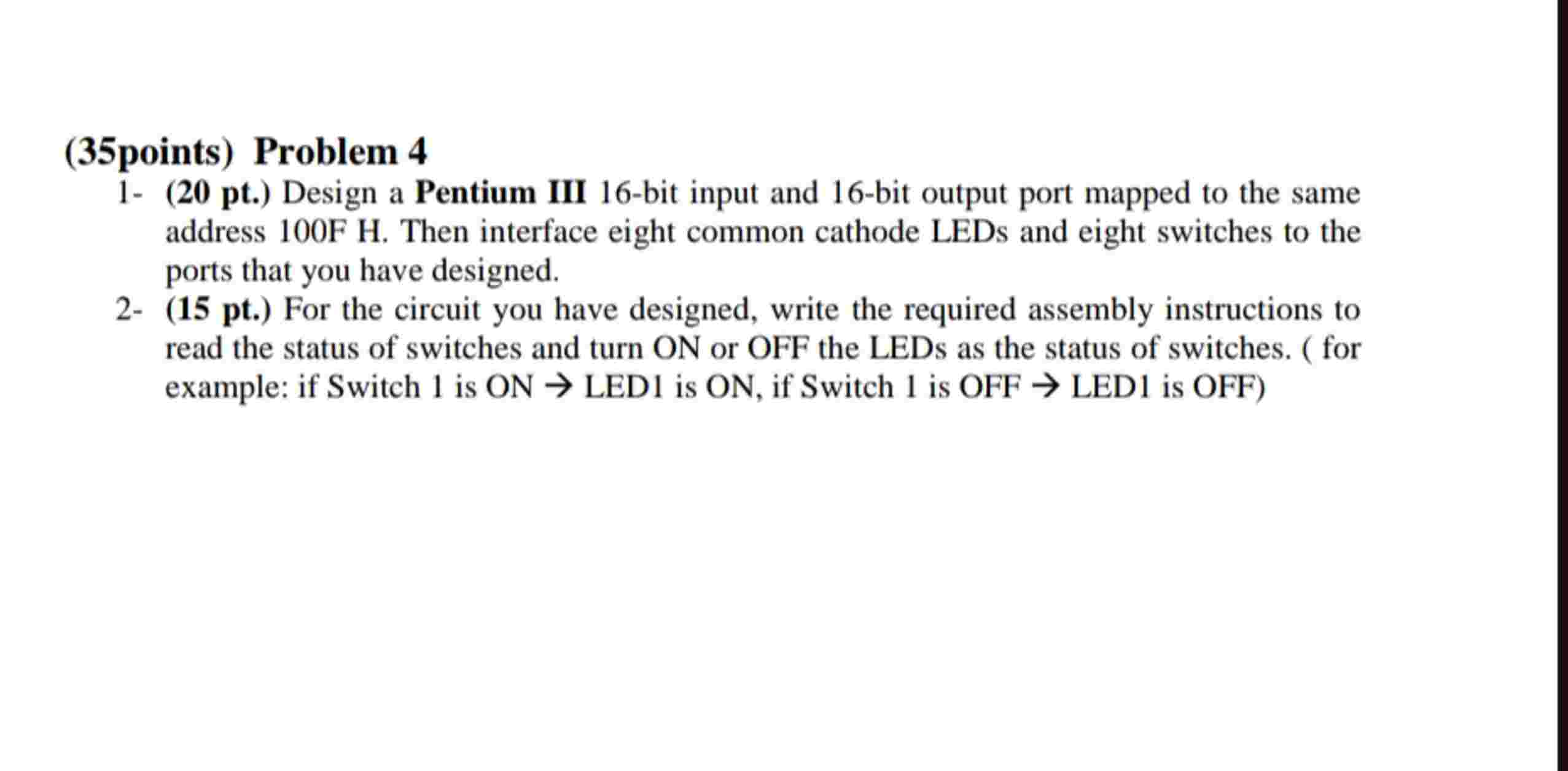 Solved (35points) ﻿Problem 41- (20 ﻿pt.) ﻿Design a Pentium | Chegg.com
