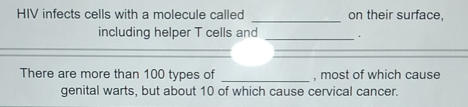 Solved HIV infects cells with a molecule called q, ﻿on their | Chegg.com