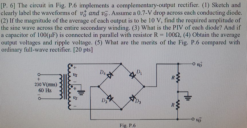 Solved The circuit in Fig .P.6 implements a | Chegg.com