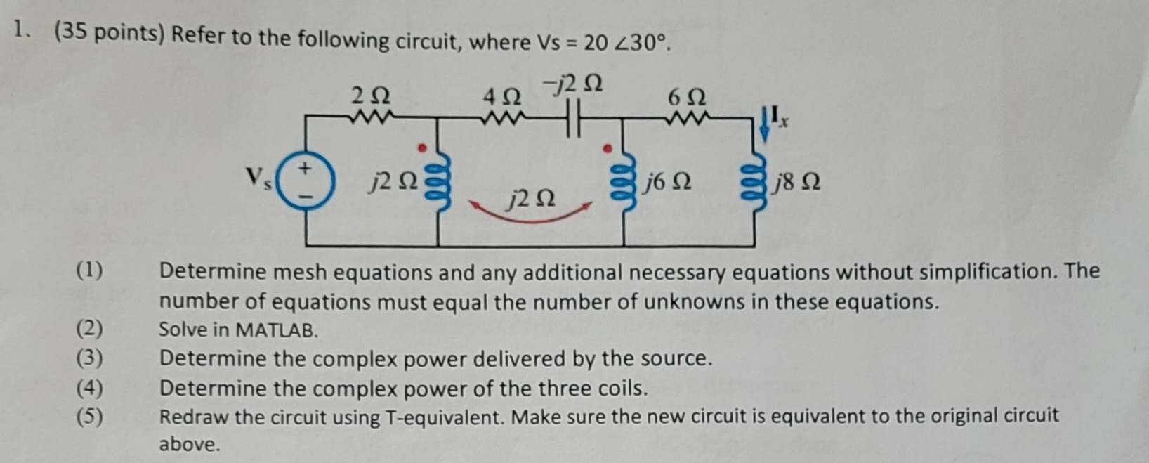 Solved (35 ﻿points) ﻿Refer to the following circuit, where | Chegg.com