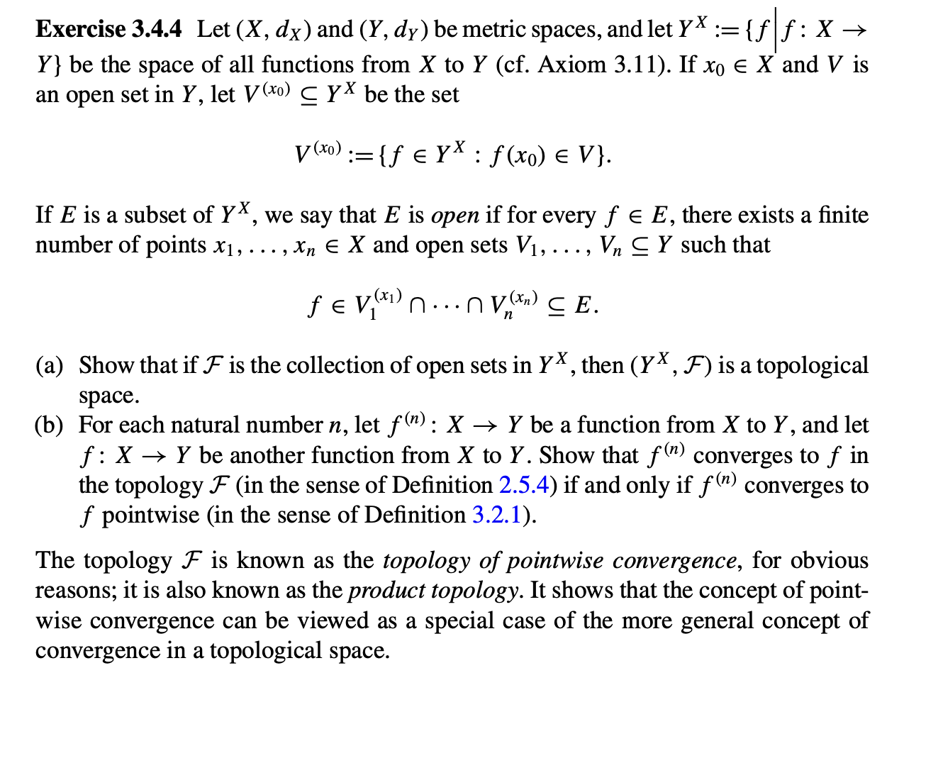 Solved Exercise 3.4.4 ﻿Let (x,dx) ﻿and (Y,dY) be ﻿metric | Chegg.com