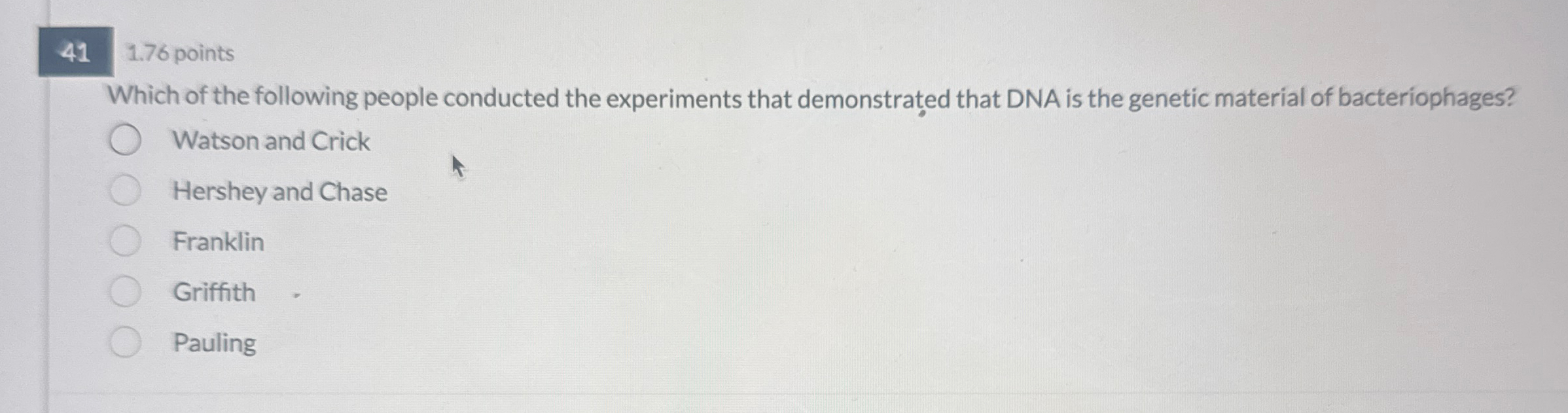 Solved 41,1.76 ﻿pointsWhich of the following people | Chegg.com