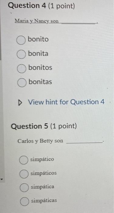 Question 1 (1 point) El hijo de mi hija es: hijo | Chegg.com