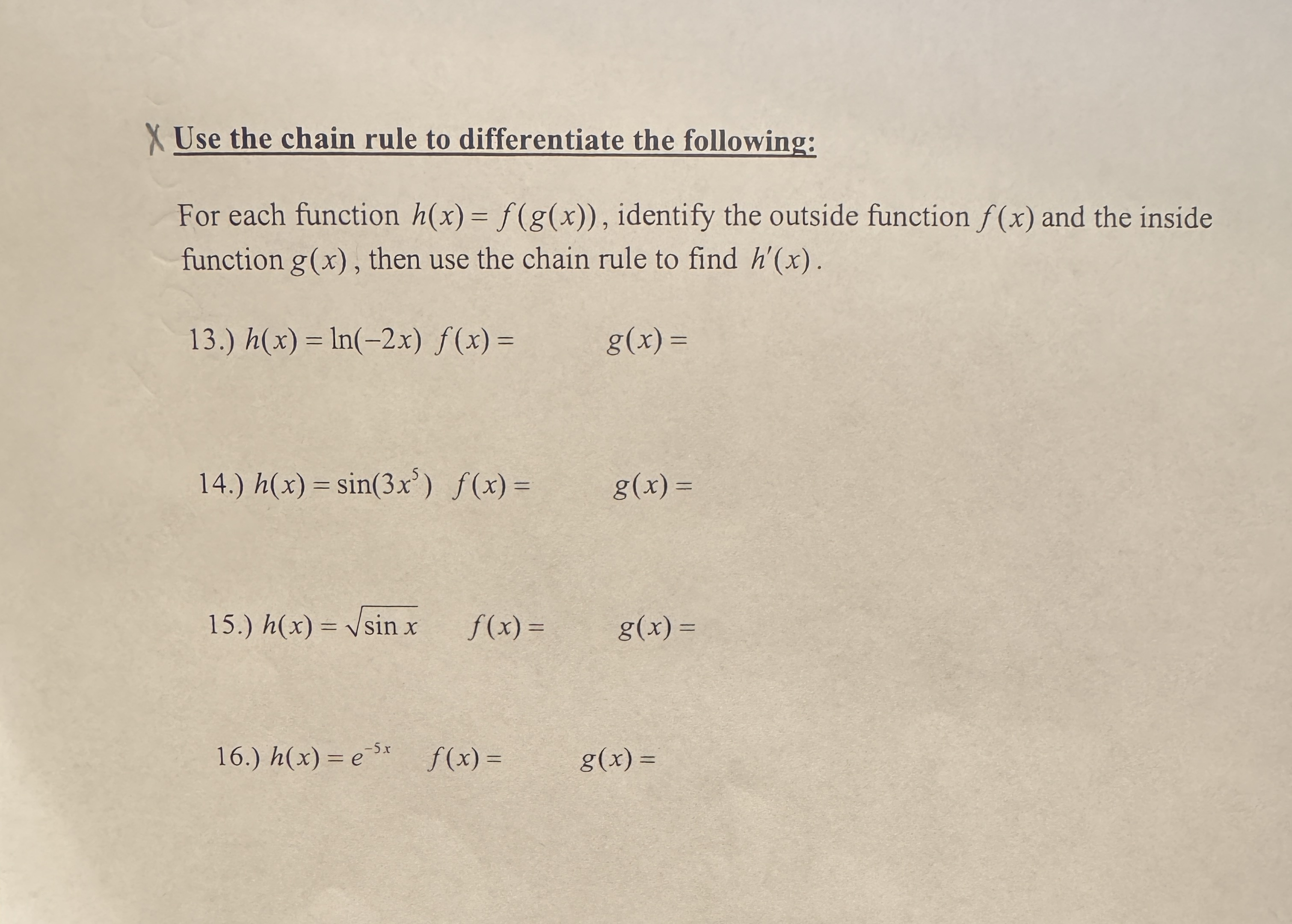 Solved x ﻿Use the chain rule to differentiate the | Chegg.com