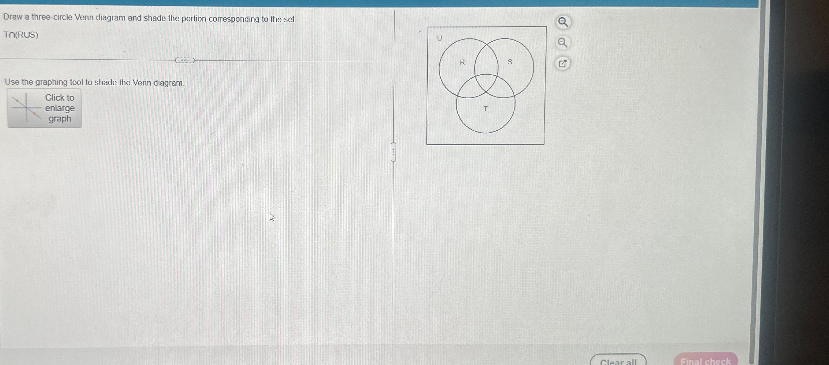 Solved Draw a three-circle Venn diagram and shade the | Chegg.com