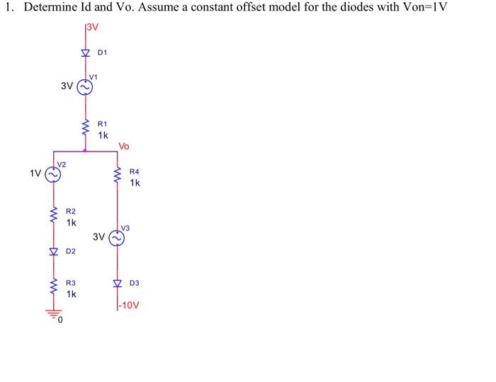 Solved Von =1V | Chegg.com