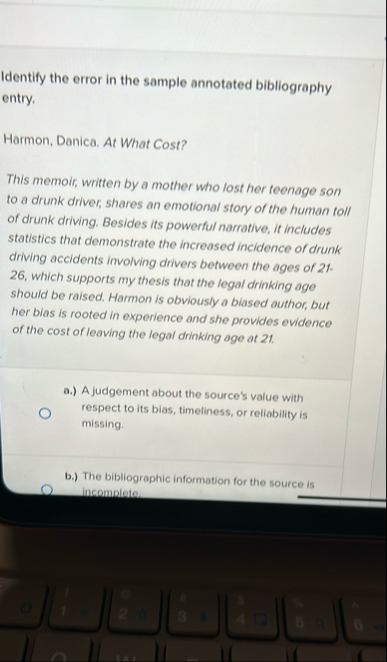 Solved Identify the error in the sample annotated | Chegg.com