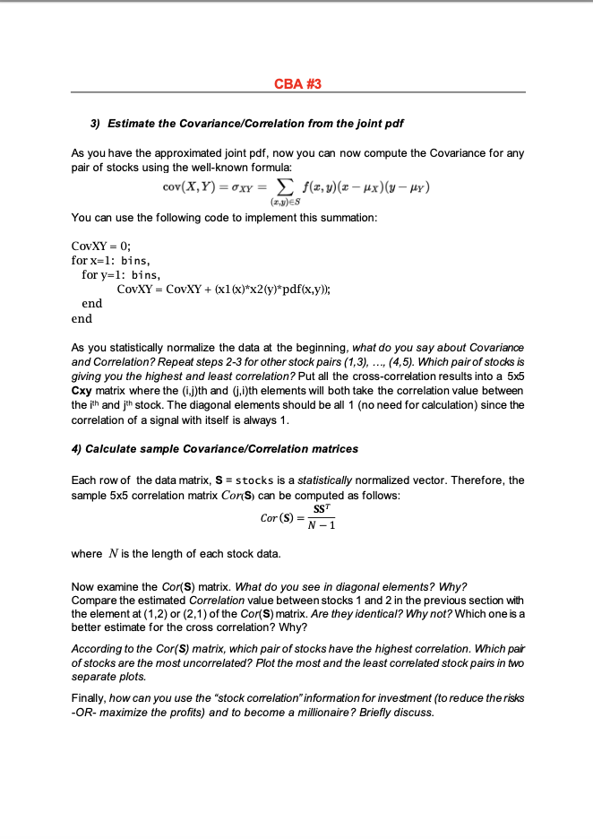 Solved Estimate the Covariance/Correlation from the joint | Chegg.com
