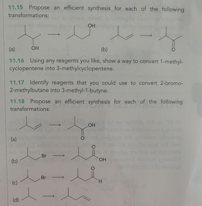 Solved 11.15 Propose an efficient synthesis for each of the | Chegg.com