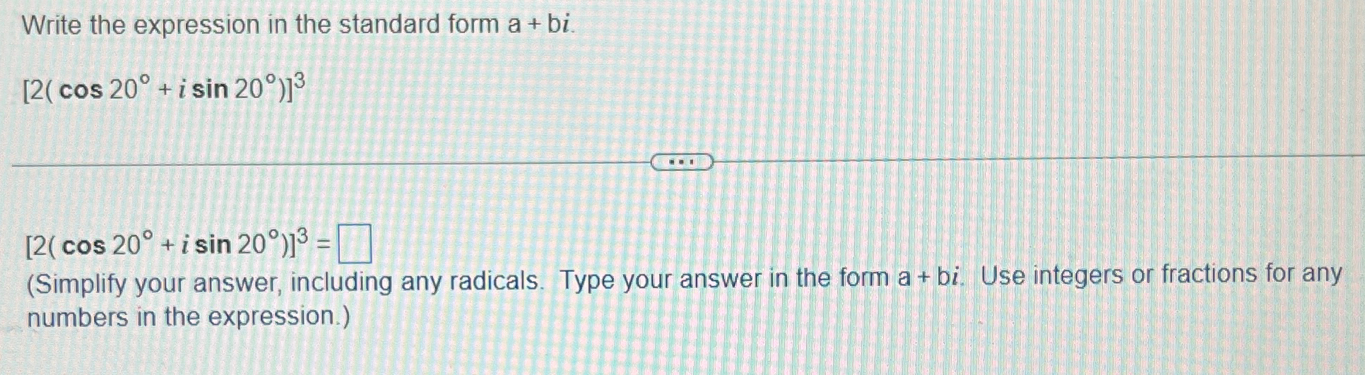 Solved Write the expression in the standard form | Chegg.com