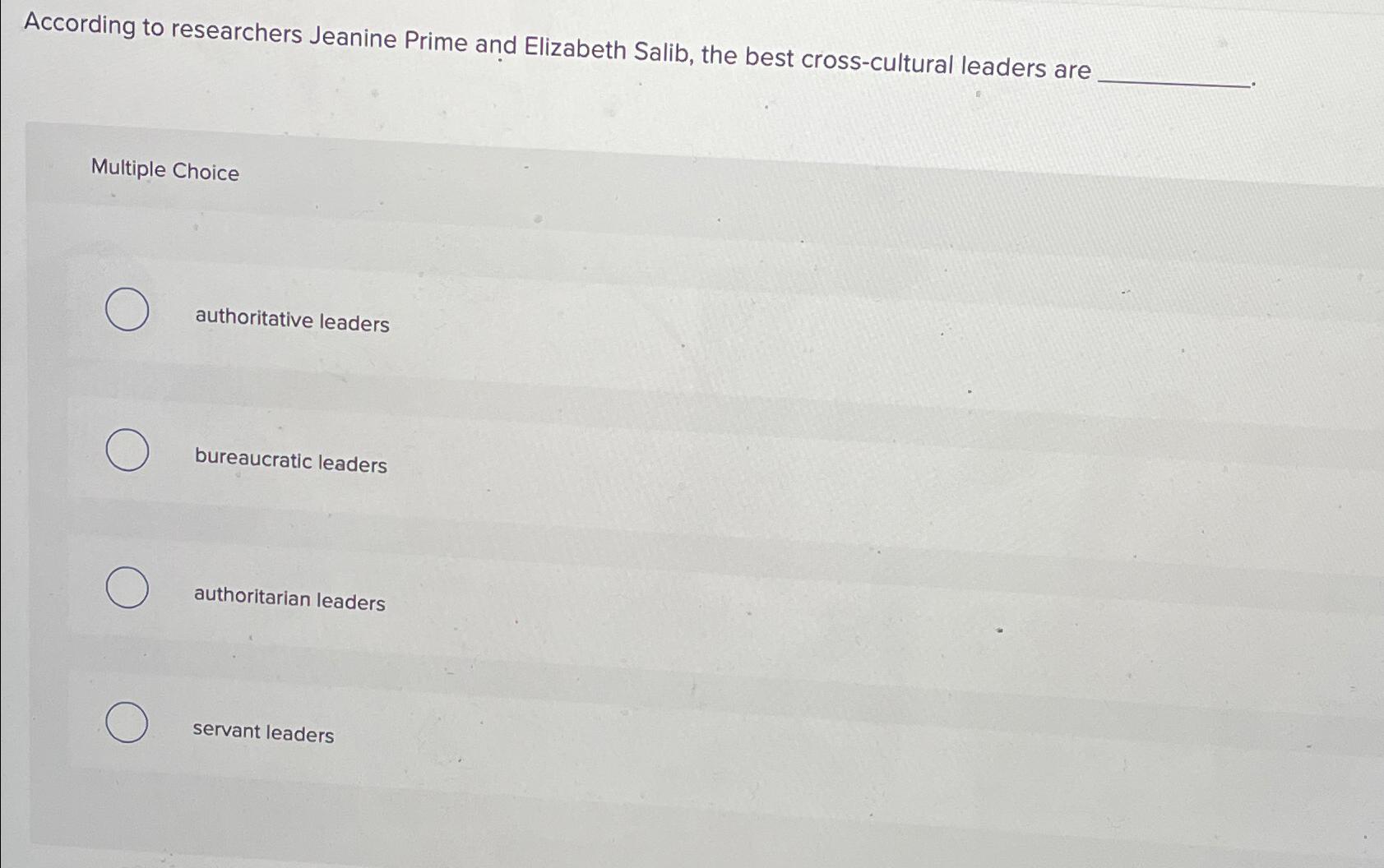 Solved According to researchers Jeanine Prime and Elizabeth | Chegg.com