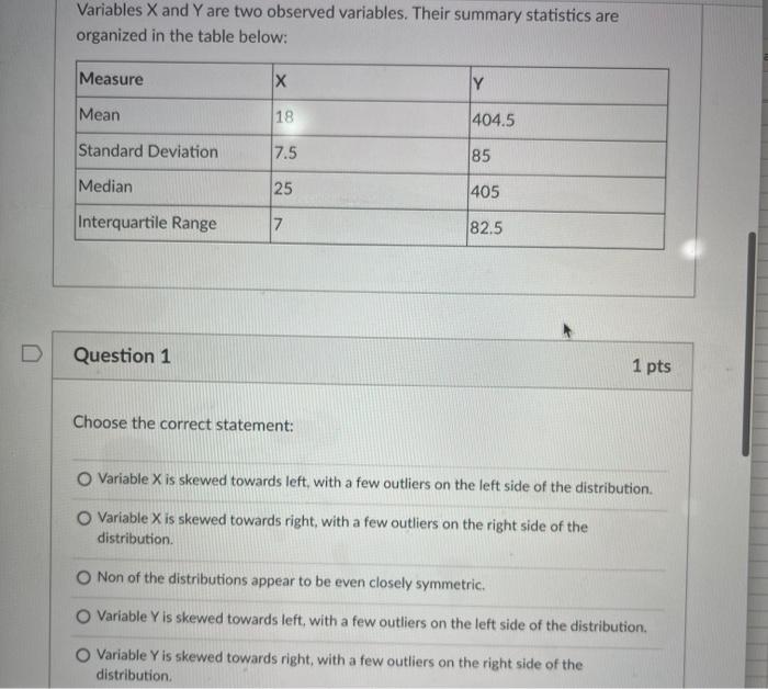 Solved Variables X and Y are two observed variables. Their | Chegg.com