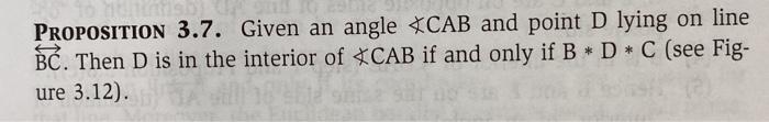 Solved Pasch's THEOREM. If A, B, C are distinct noncollinear | Chegg.com