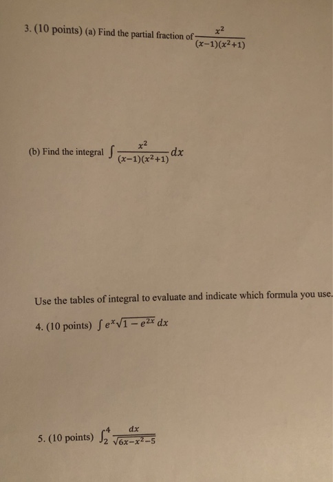 Solved 3.(10 points) (a) Find the partial fraction of | Chegg.com