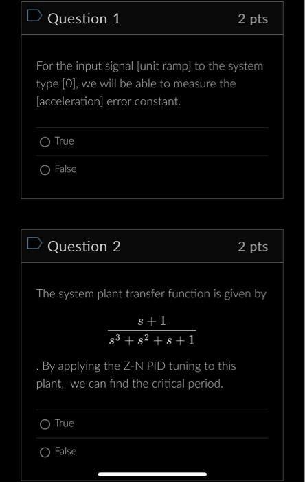 Solved For the input signal [unit ramp] to the system type | Chegg.com