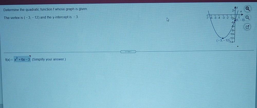 Solved Determine the quadratic function f whose graph is | Chegg.com