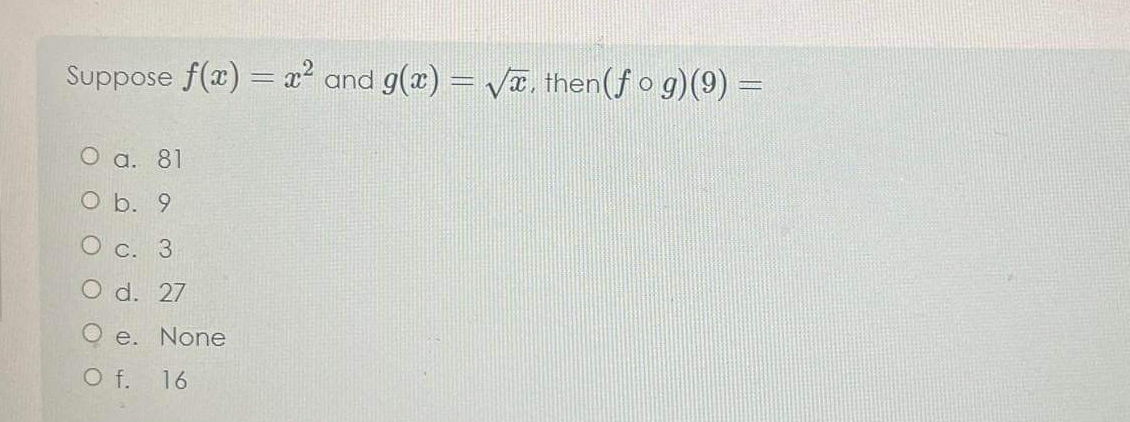 Solved Suppose f(x)=x2 ﻿and g(x)=x2, ﻿then | Chegg.com